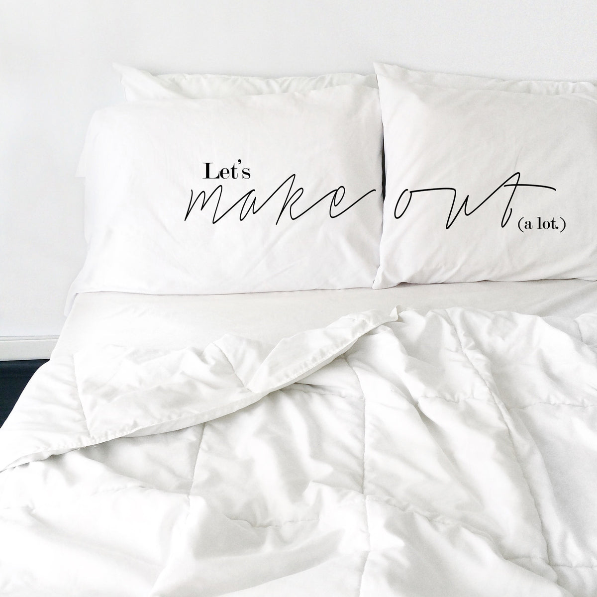 Lets Make Out Pillow Cases His and Hers Pillowcases For Couples – Oh ...